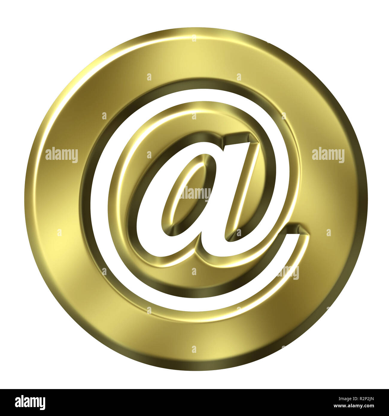 Golden email icon Cut Out Stock Images & Pictures - Alamy