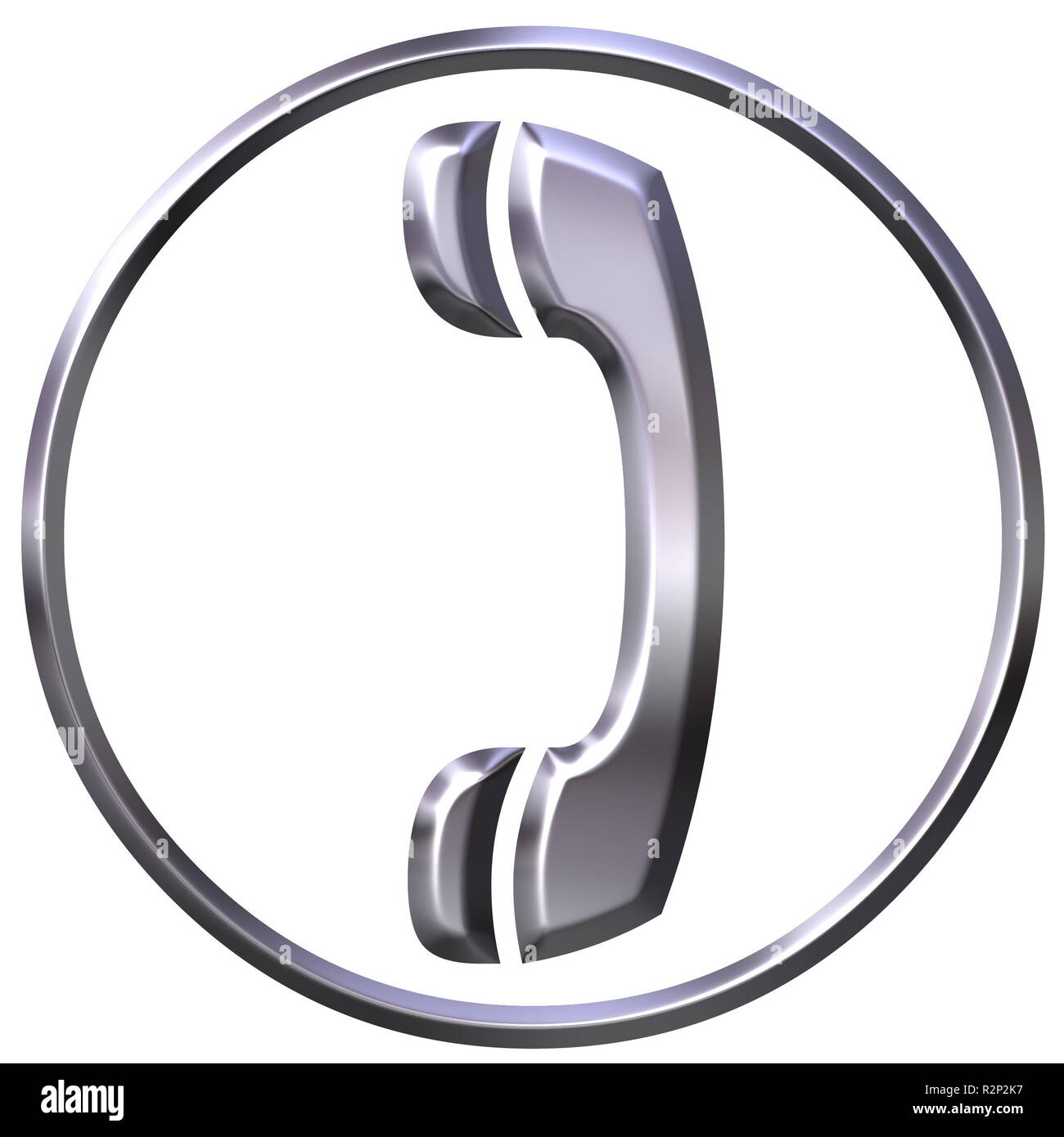Telephone handset circular icon hi-res stock photography and images - Alamy