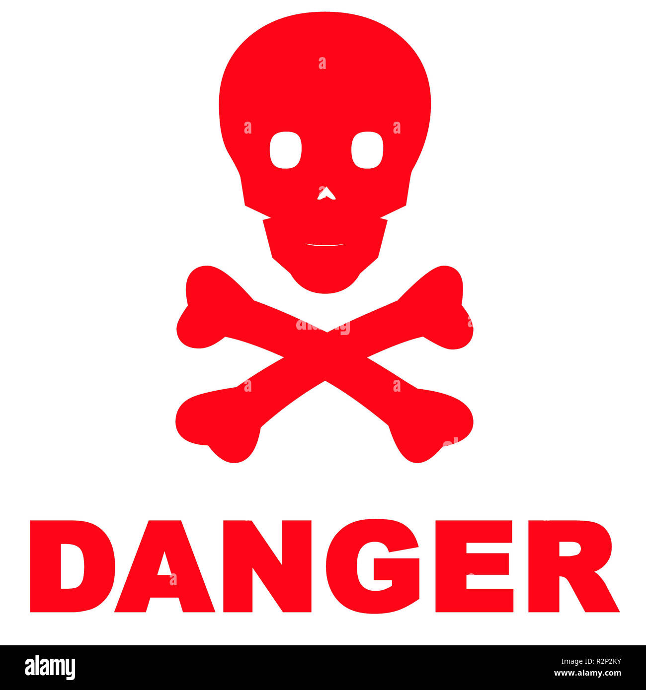 Red sign skull bones symbol hi-res stock photography and images - Alamy