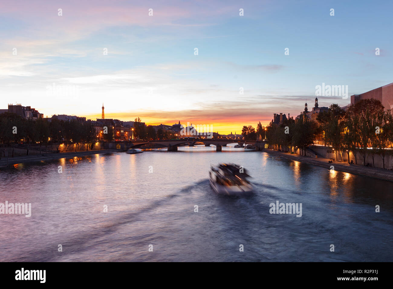 View of Seine river from Pont des Arts. Paris, France Stock Photo - Alamy