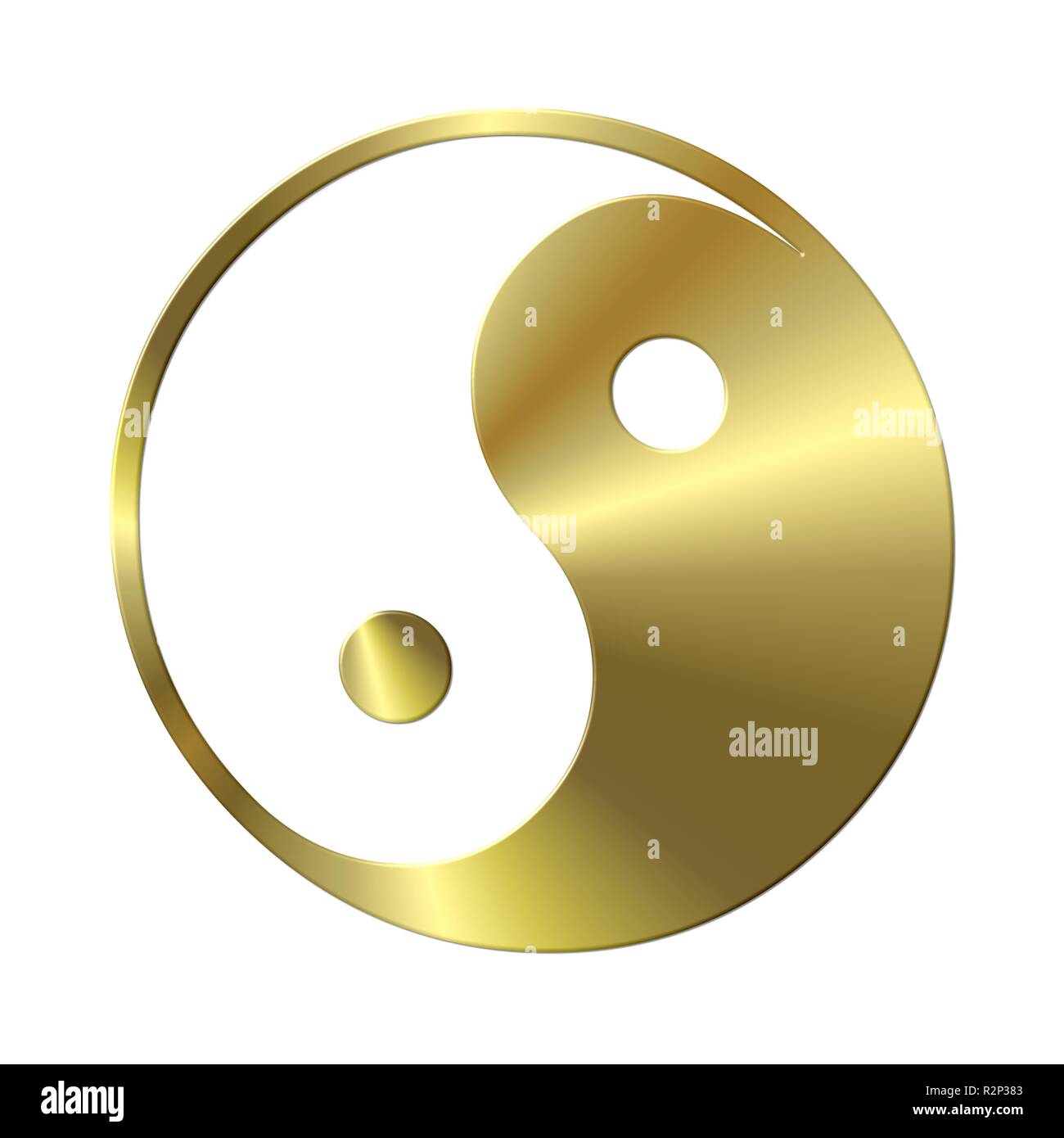 ying - yang gold Stock Photo - Alamy