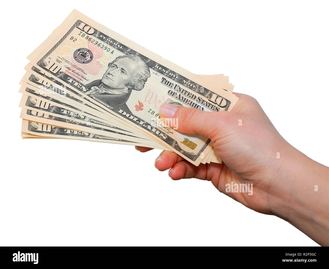 a handful of dollars Stock Photo - Alamy
