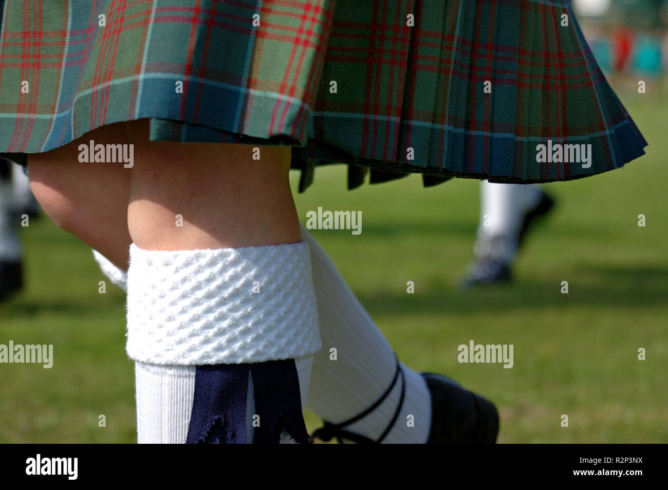 Leg woman with kilt hi-res stock photography and images - Alamy