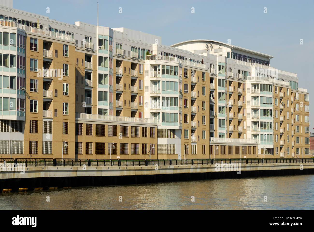 modern apartment house on the waterfront Stock Photo - Alamy