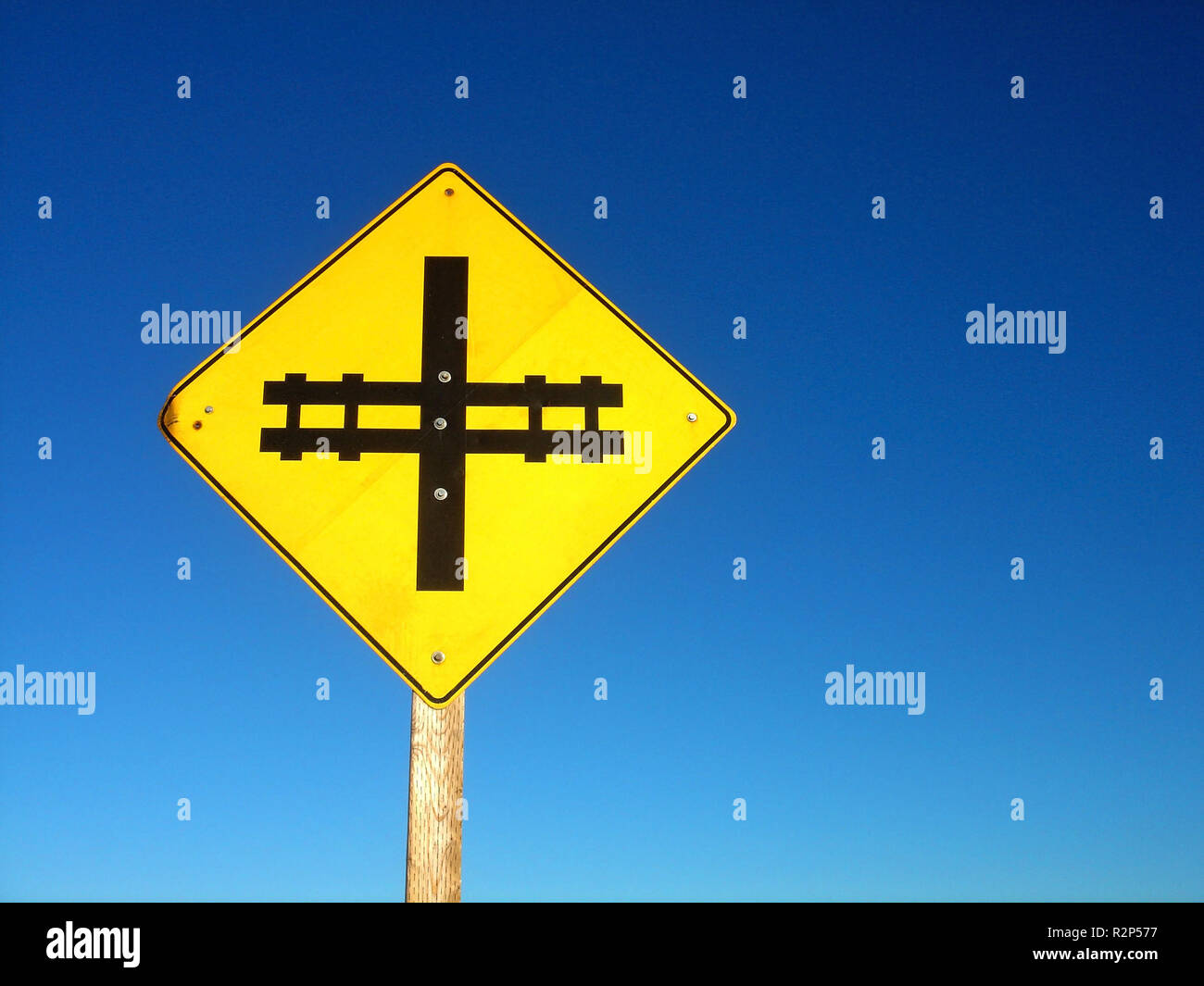 Reflective level crossing sign hi-res stock photography and images - Alamy