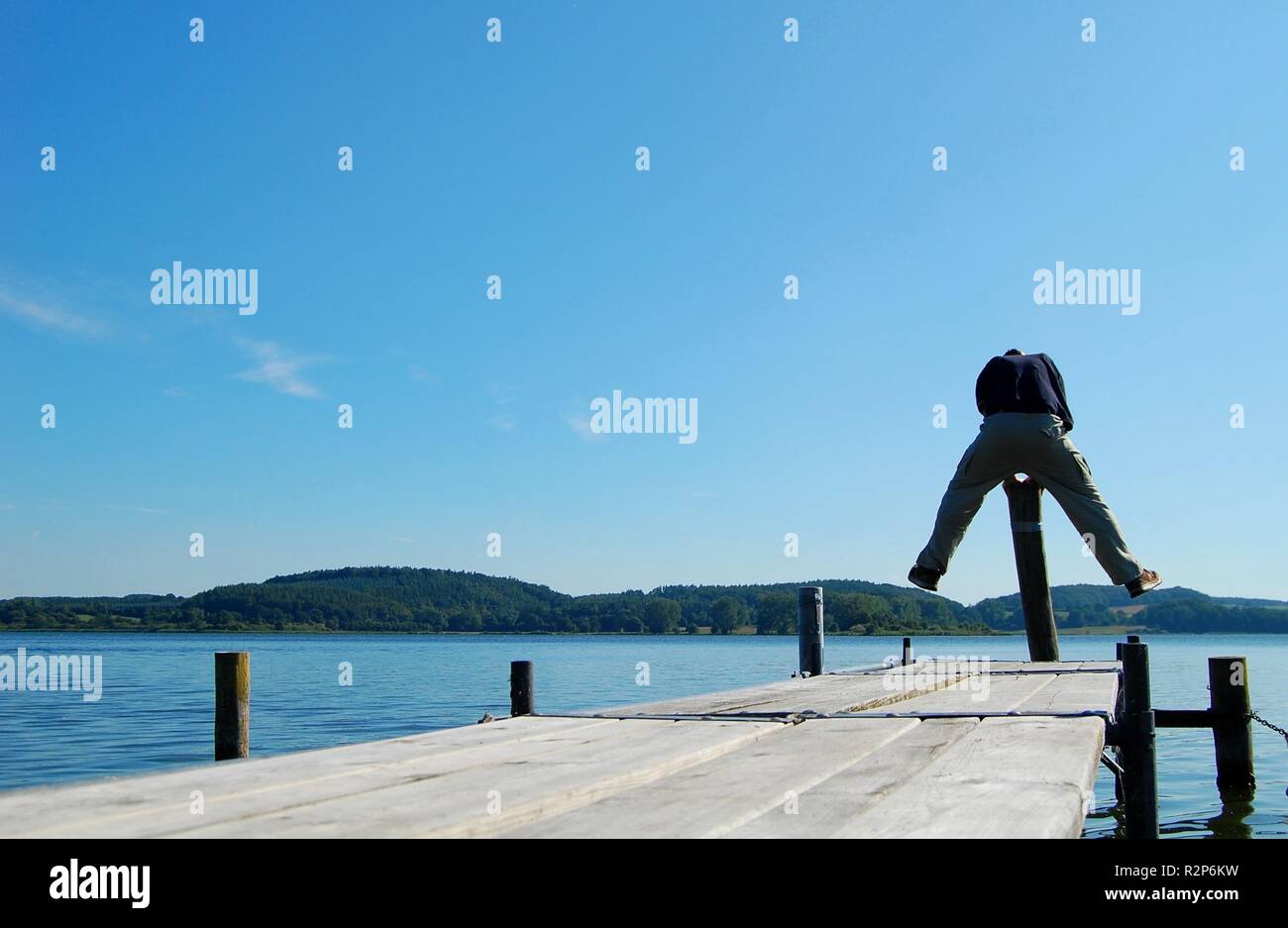 jump into the lake Stock Photo - Alamy