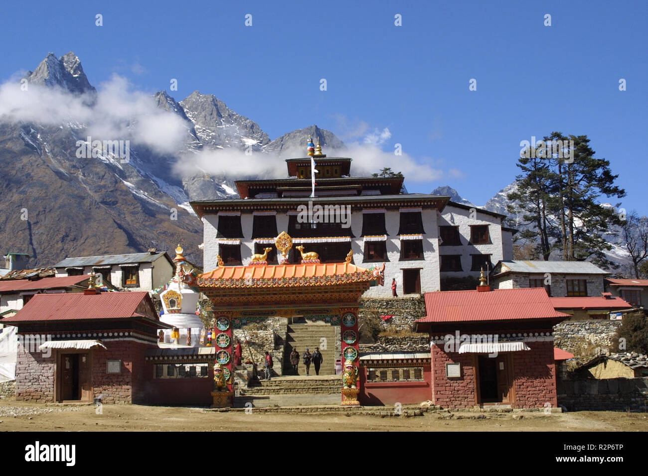tengboche monastery in nepal Stock Photo - Alamy