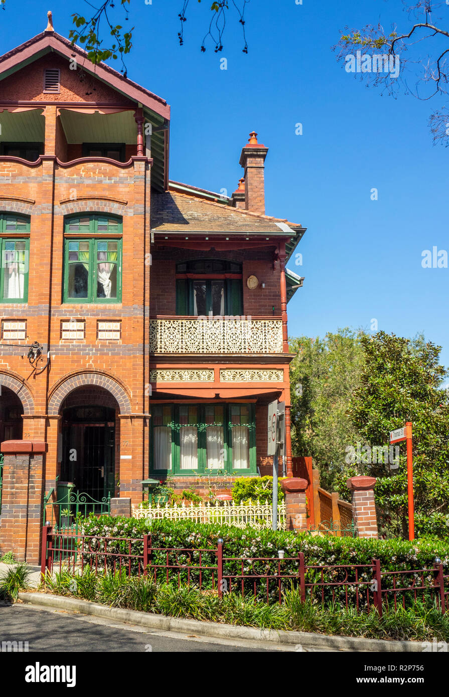 Federation style home in North Sydney NSW Australia Stock Photo - Alamy
