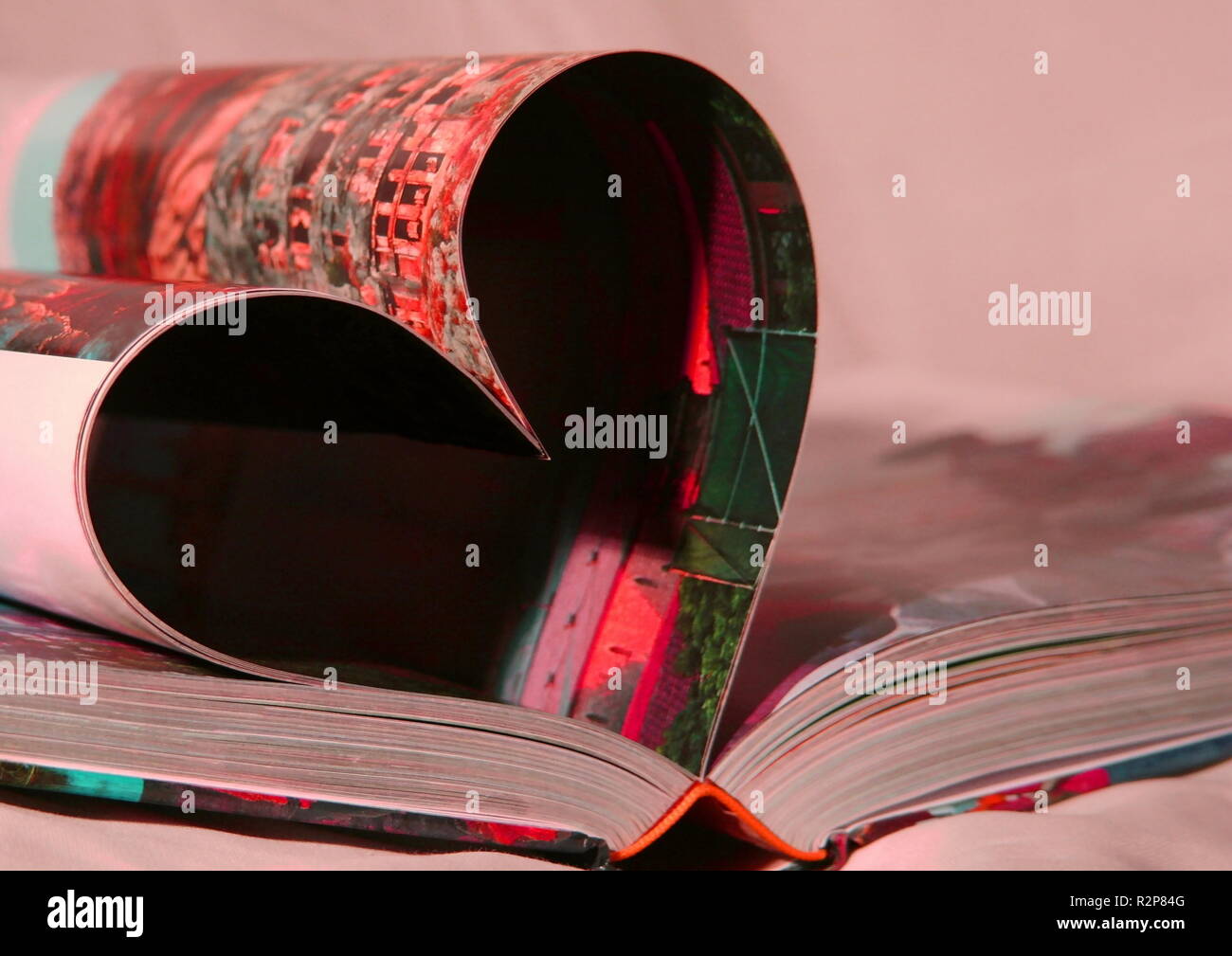 red heart made of book pages Stock Photo - Alamy
