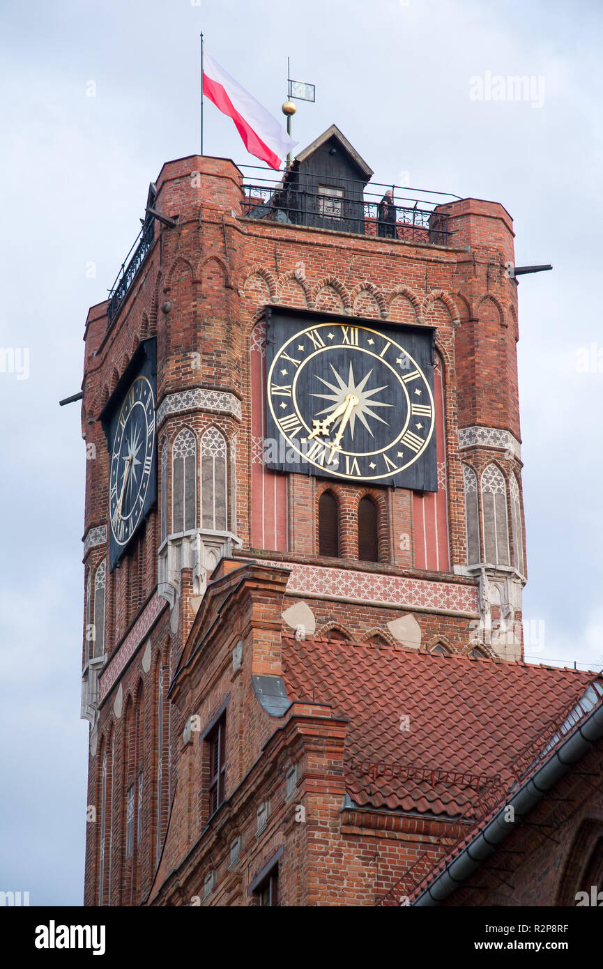 Brick Gothic Old Town Hall on Old Town Market Square in Torun Old Town ...