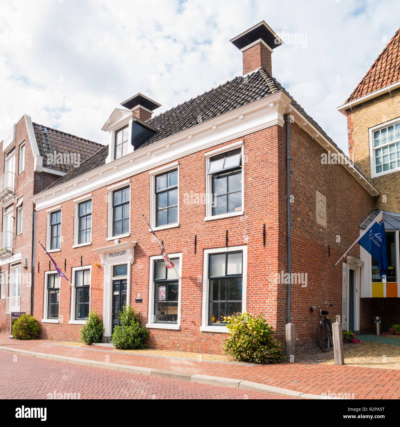 Museum in former Admiralty building in old town of Dokkum, Friesland ...