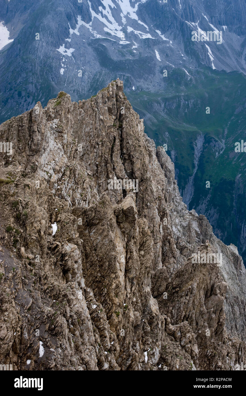 Rocky landscape at Seekopf Peak, Lechtal Alps, Tyrol, Austria Stock ...
