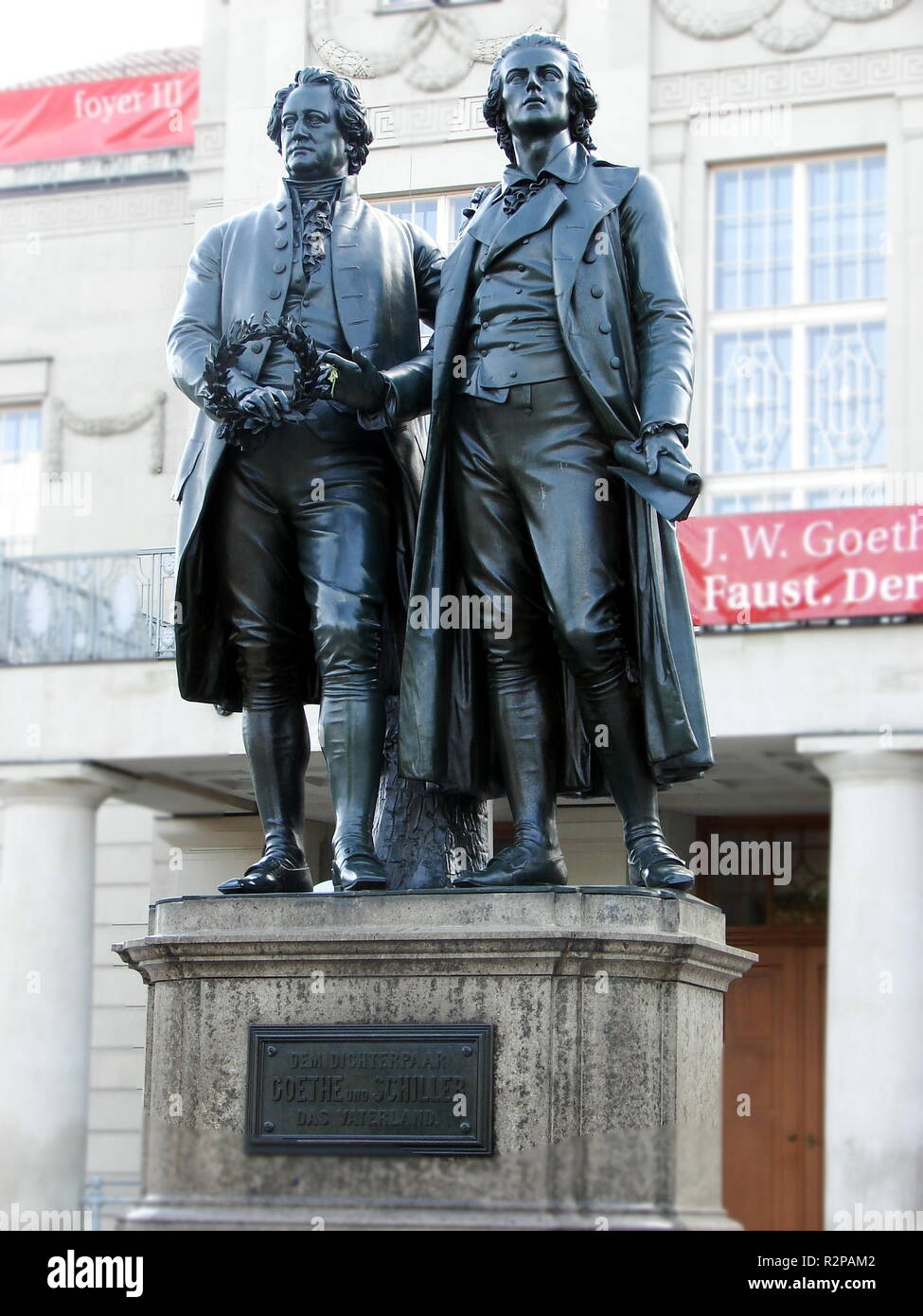 goethe and schiller monument Stock Photo - Alamy