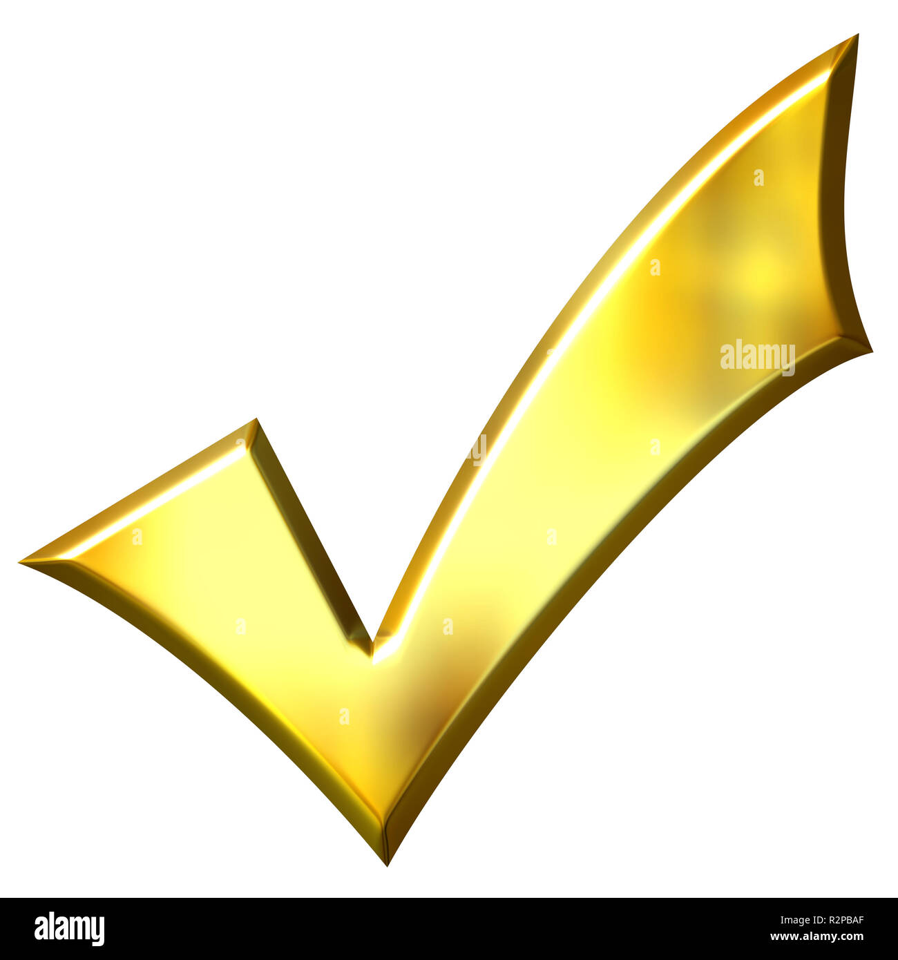 3d golden tick hi-res stock photography and images - Alamy