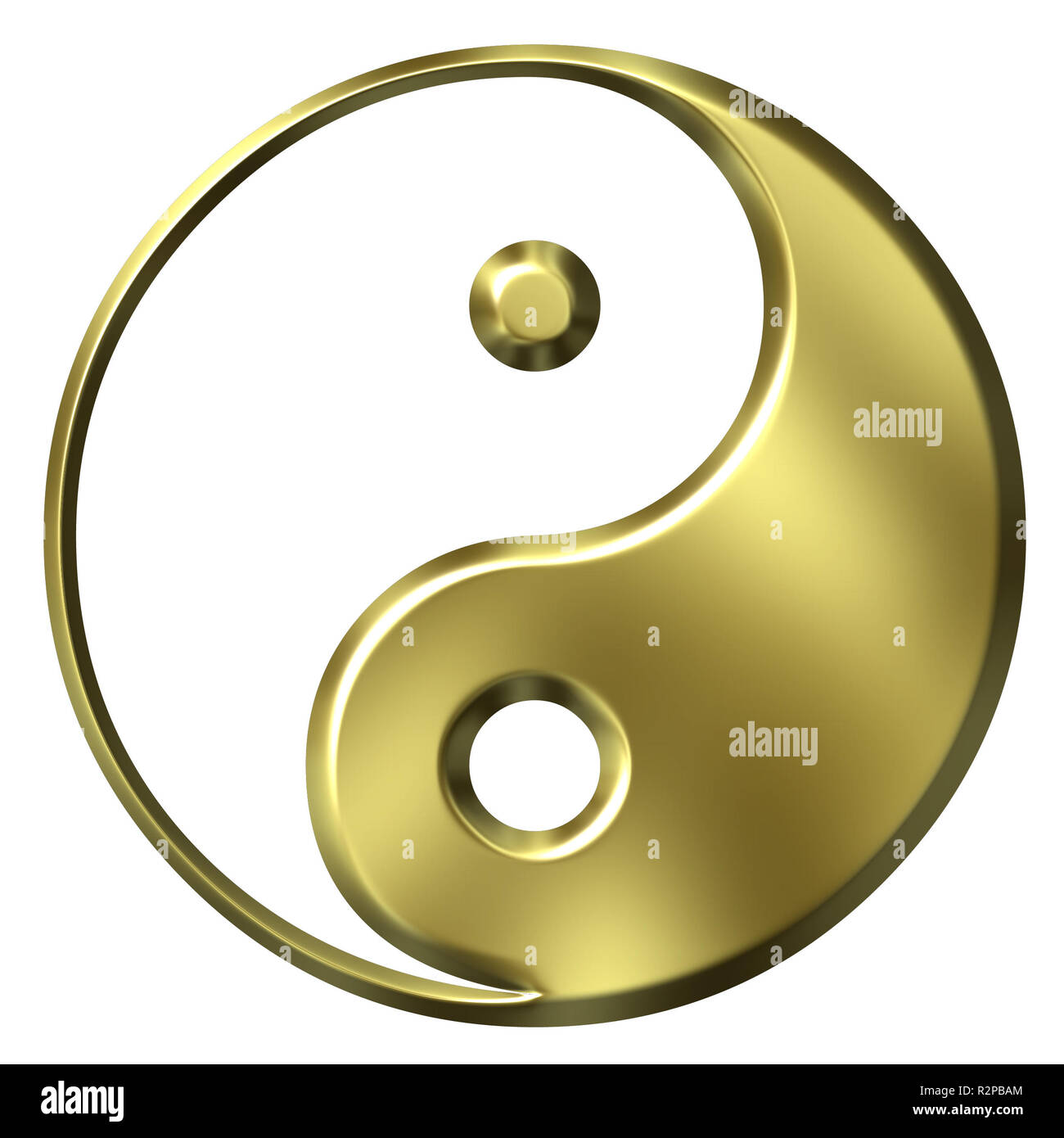 Yin yang symbol gold Cut Out Stock Images & Pictures - Alamy