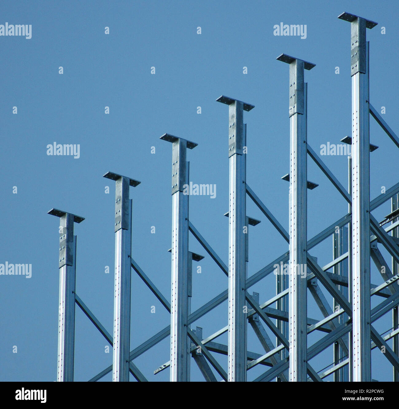high-bay warehouse under construction Stock Photo - Alamy