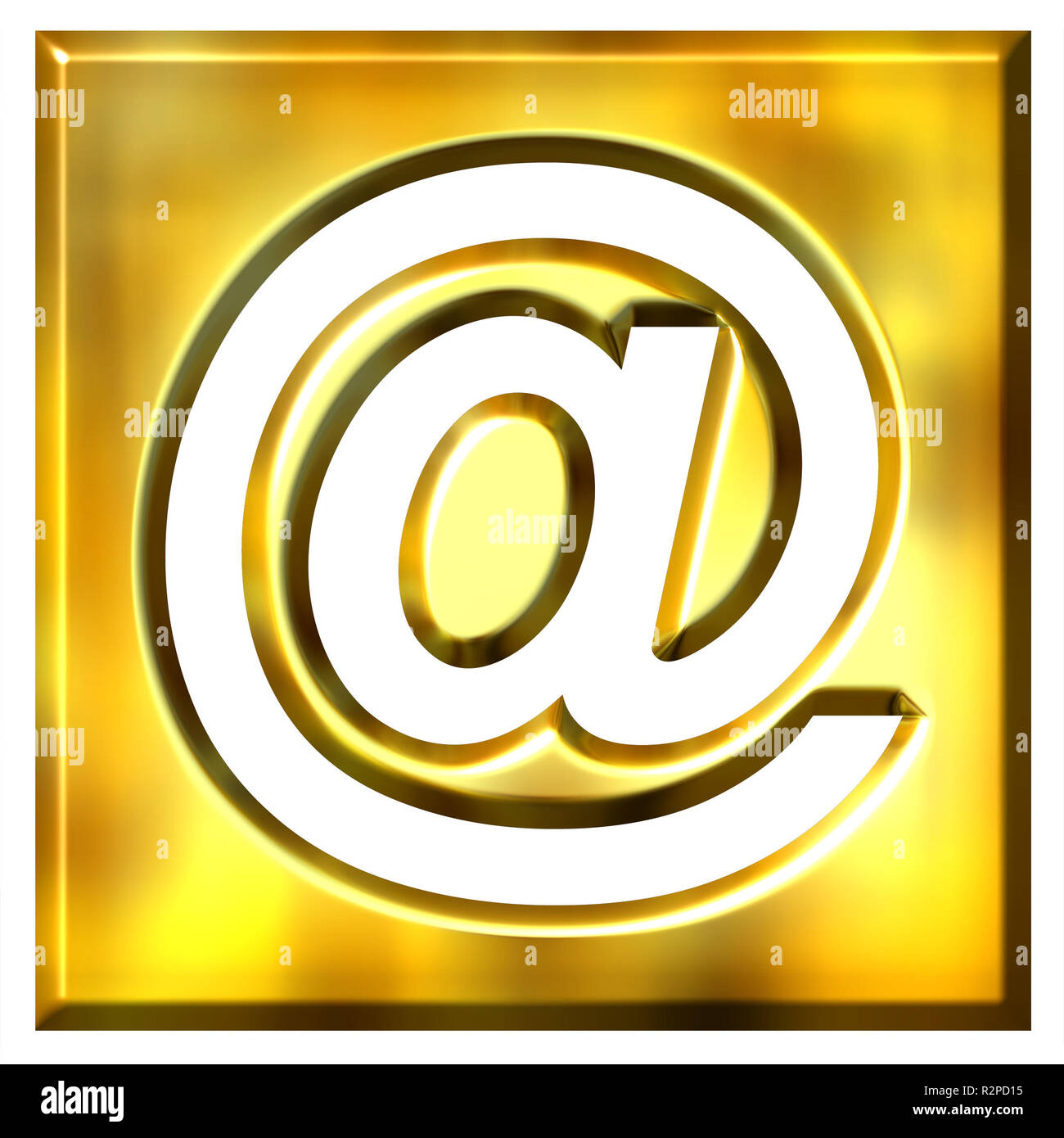 3d golden email symbol Cut Out Stock Images & Pictures - Alamy