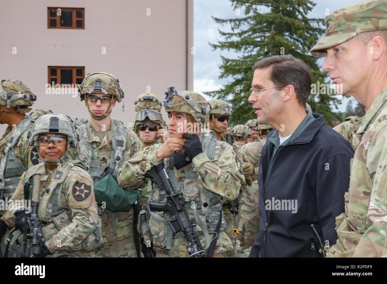 Secretary of the Army Dr. Mark Esper visits 2-2 Stryker Brigade Combat ...