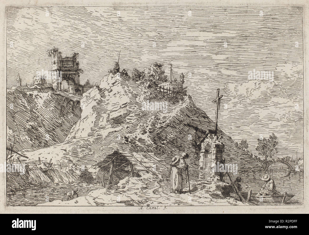 Landscape with the Pilgrim at Prayer. Dated: c. 1735/1746. Medium ...