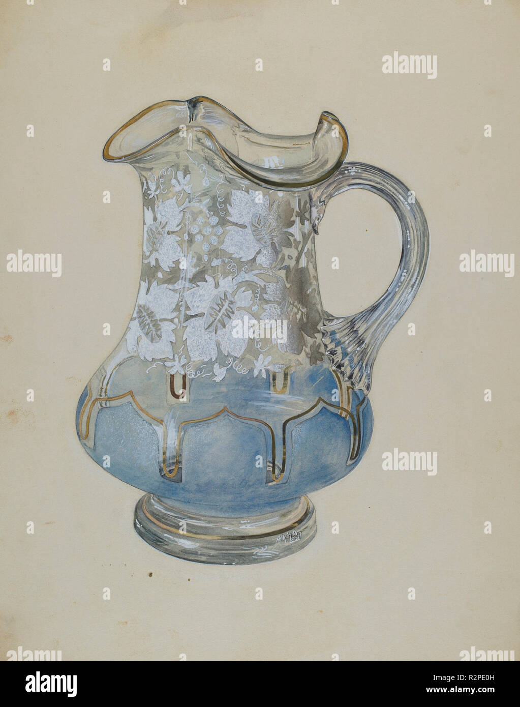 Pitcher. Dated: 1937. Medium: watercolor, graphite, and gouache on ...