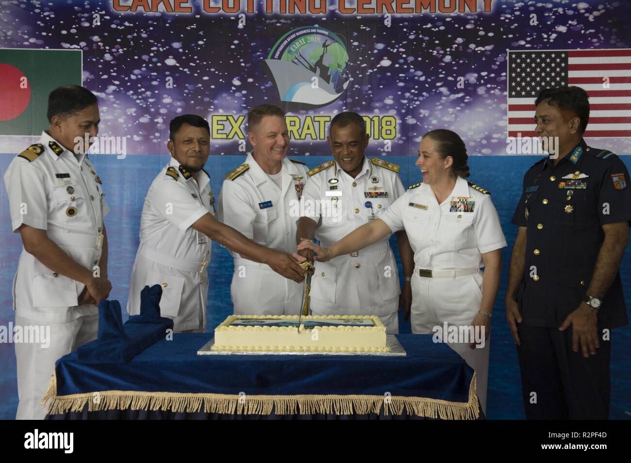 Rear Adm. Joey Tynch, Commander Task Force 73, Capt. Ann McCann, deputy ...