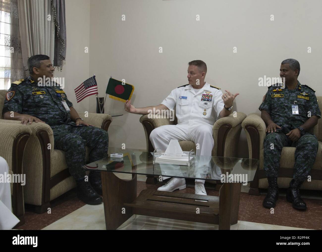 Rear Adm. Joey Tynch, Commander Task Force 73, and Commodore Golam ...