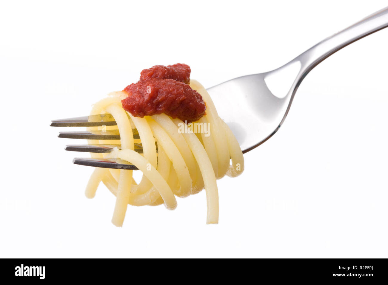 spaghetti on a fork Stock Photo - Alamy