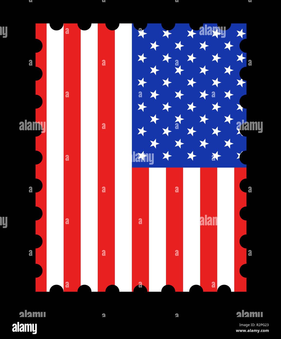 Postal stamp american flag hi-res stock photography and images - Alamy
