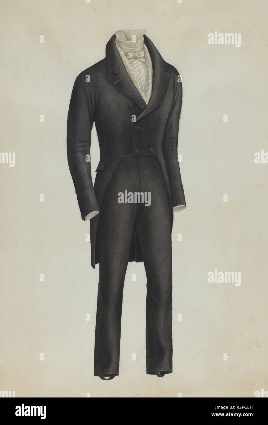Man's Suit. Dated: 1935/1942. Dimensions: overall: 45.3 x 36.2 cm (17 ...