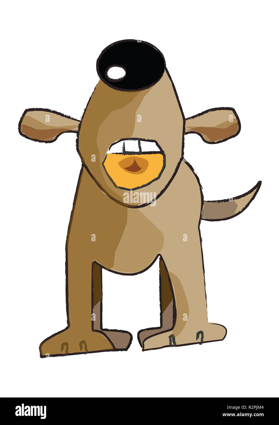 Barking dog cartoon illustration hi-res stock photography and images ...