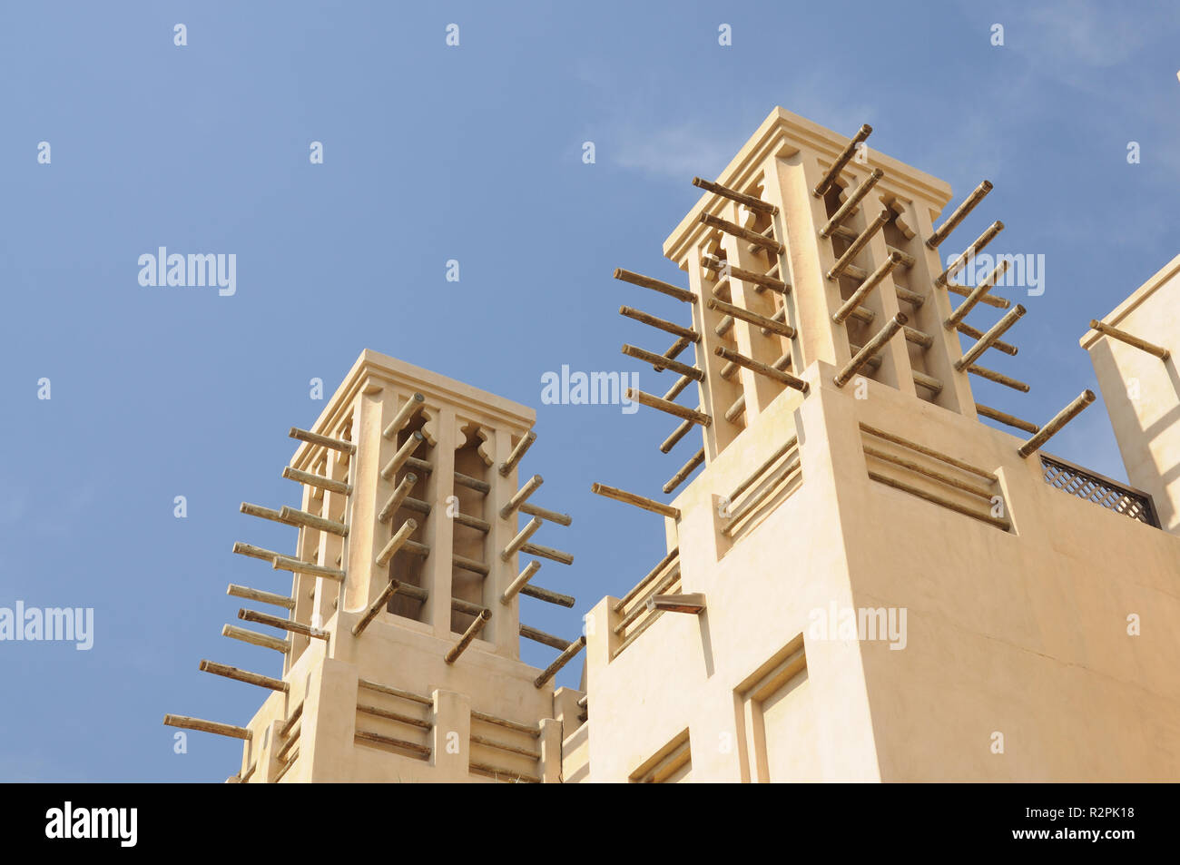 traditional wind towers in dubai Stock Photo - Alamy
