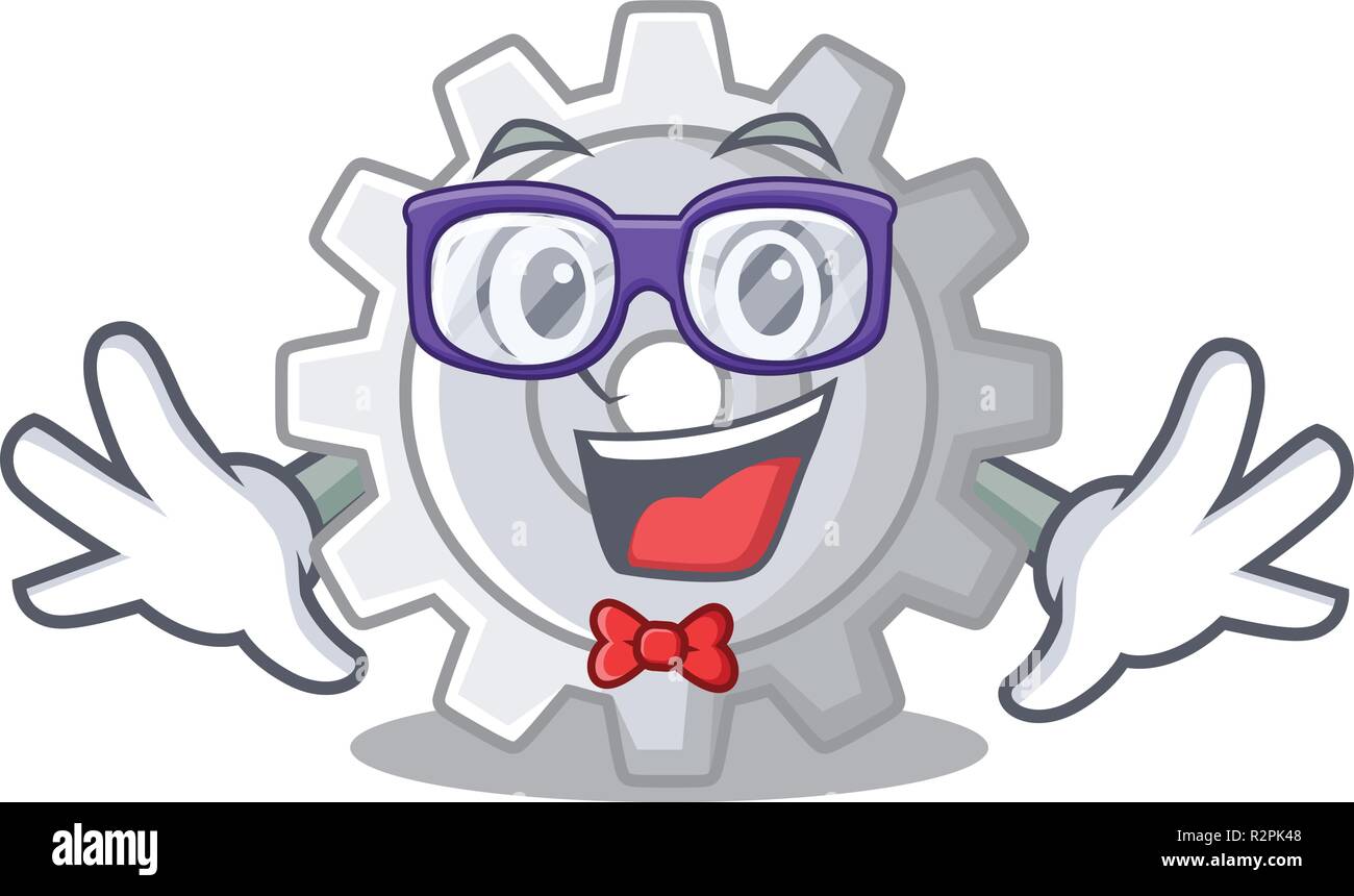 Geek gear on style character shape funny Stock Vector Image & Art - Alamy