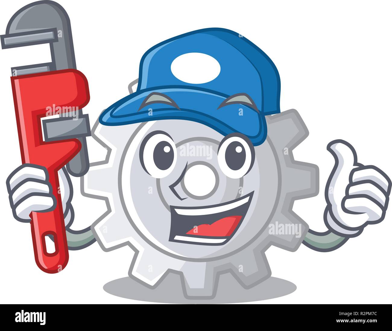 Cartoon gear construction engine work hi-res stock photography and ...