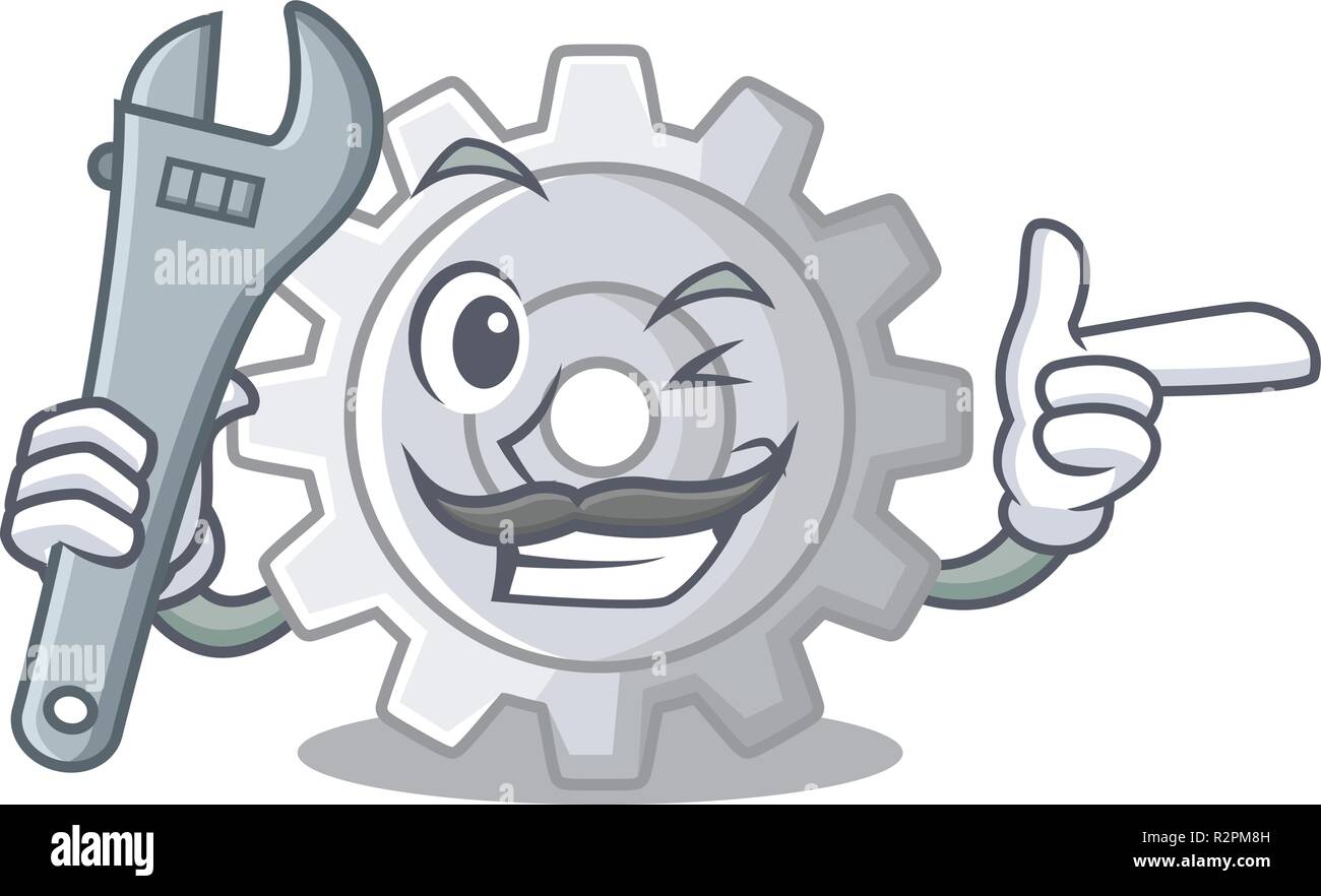 Gear wheel tools mechanic Stock Vector Images - Alamy