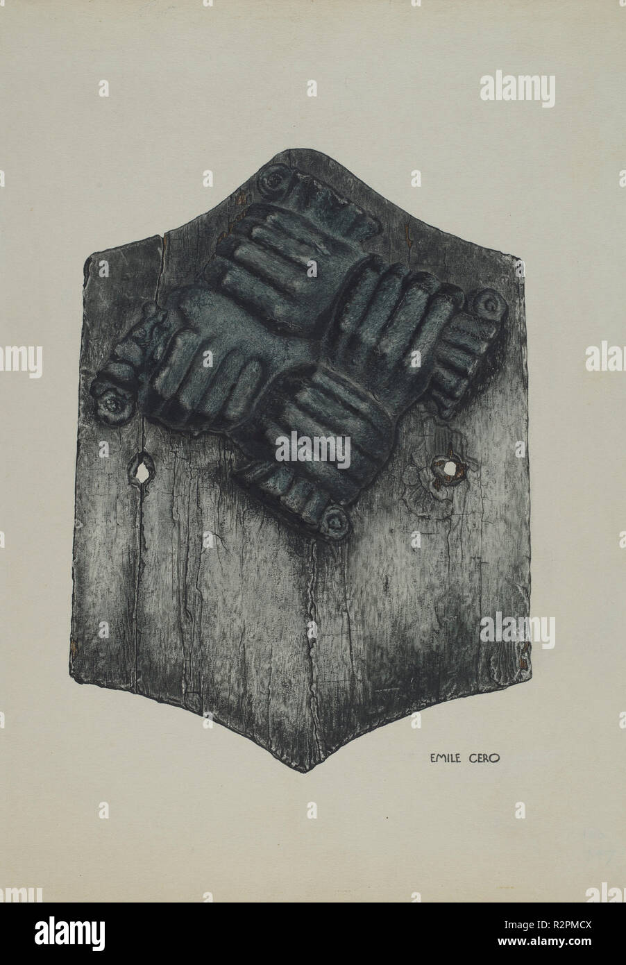 Firemark. Dated: c. 1937. Dimensions: overall: 35.5 x 24.4 cm (14 x 9 5 ...