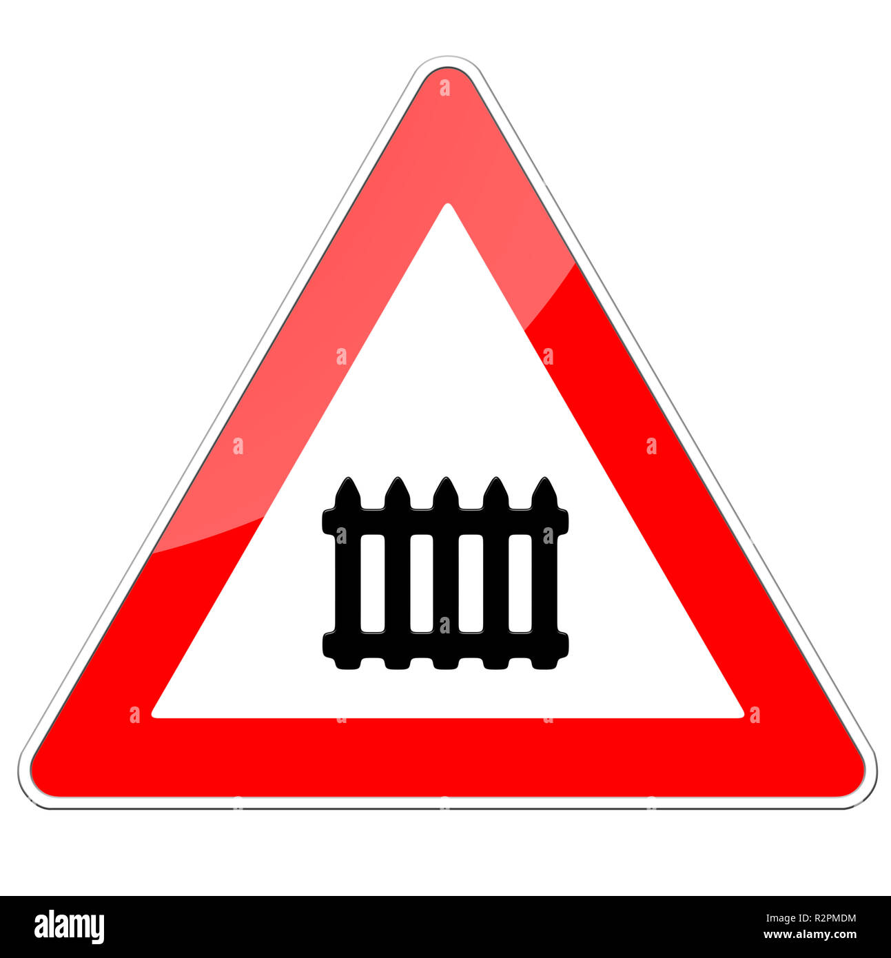 Construction site crossing sign Cut Out Stock Images & Pictures - Alamy