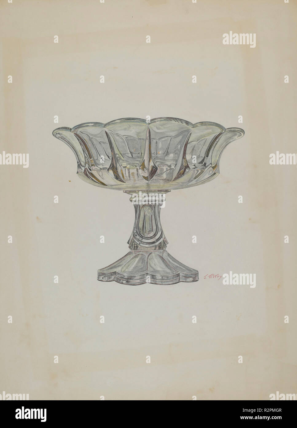 Compote. Dated: c. 1941. Medium: watercolor and graphite on paperboard ...