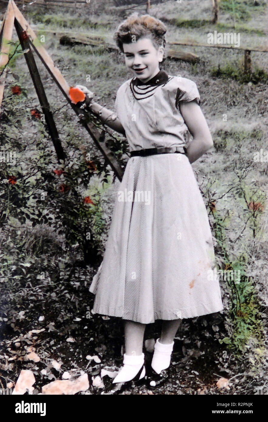 young girl in the 50s Stock Photo - Alamy