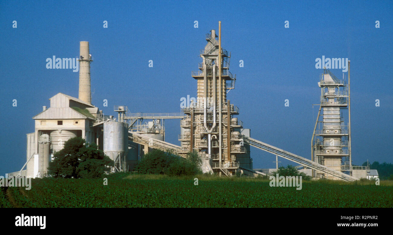 kalkwerk before cornfield Stock Photo - Alamy
