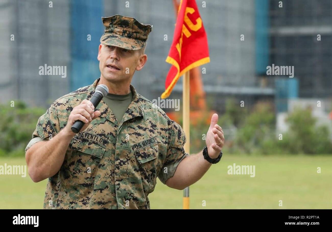Brig. Gen. Keith D. Reventlow addresses Marines with Combat Logistics ...