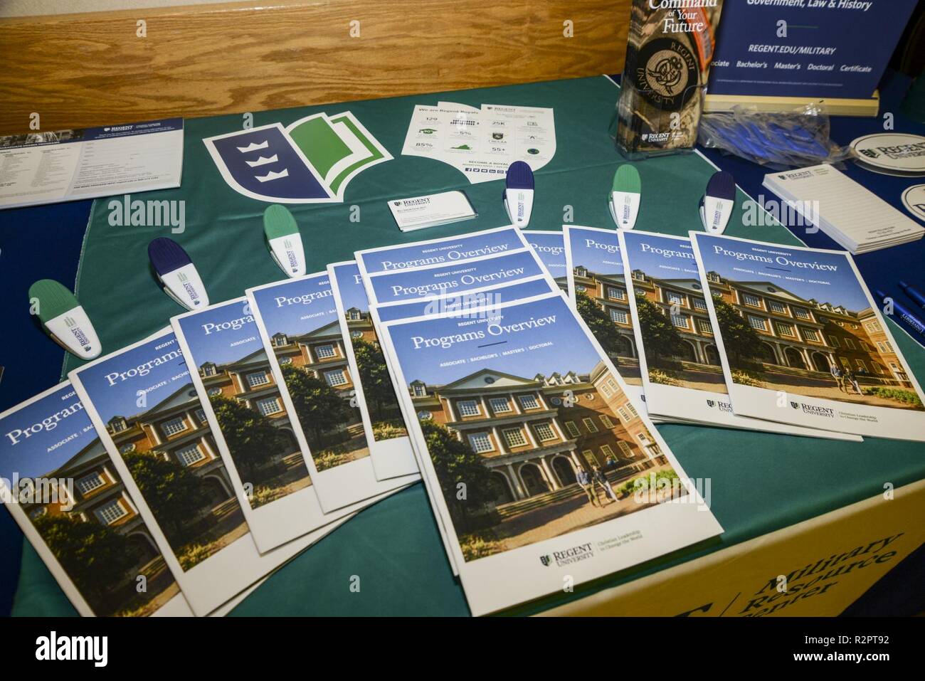 The display table for Regent University Stock Photo - Alamy