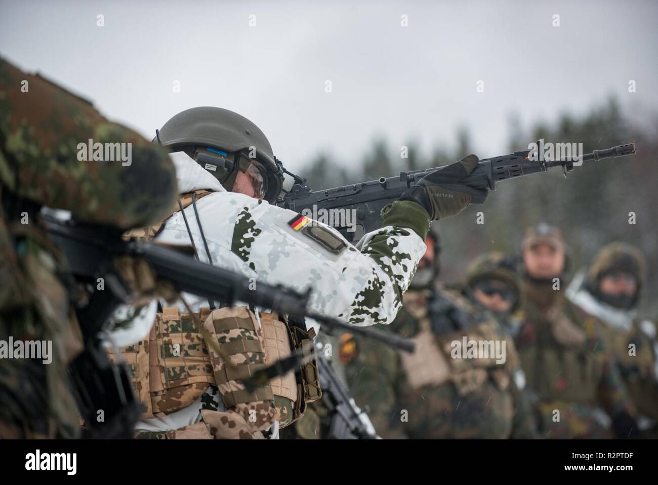 Belgian and German soldiers of the Very High Readiness Joint Task Force ...