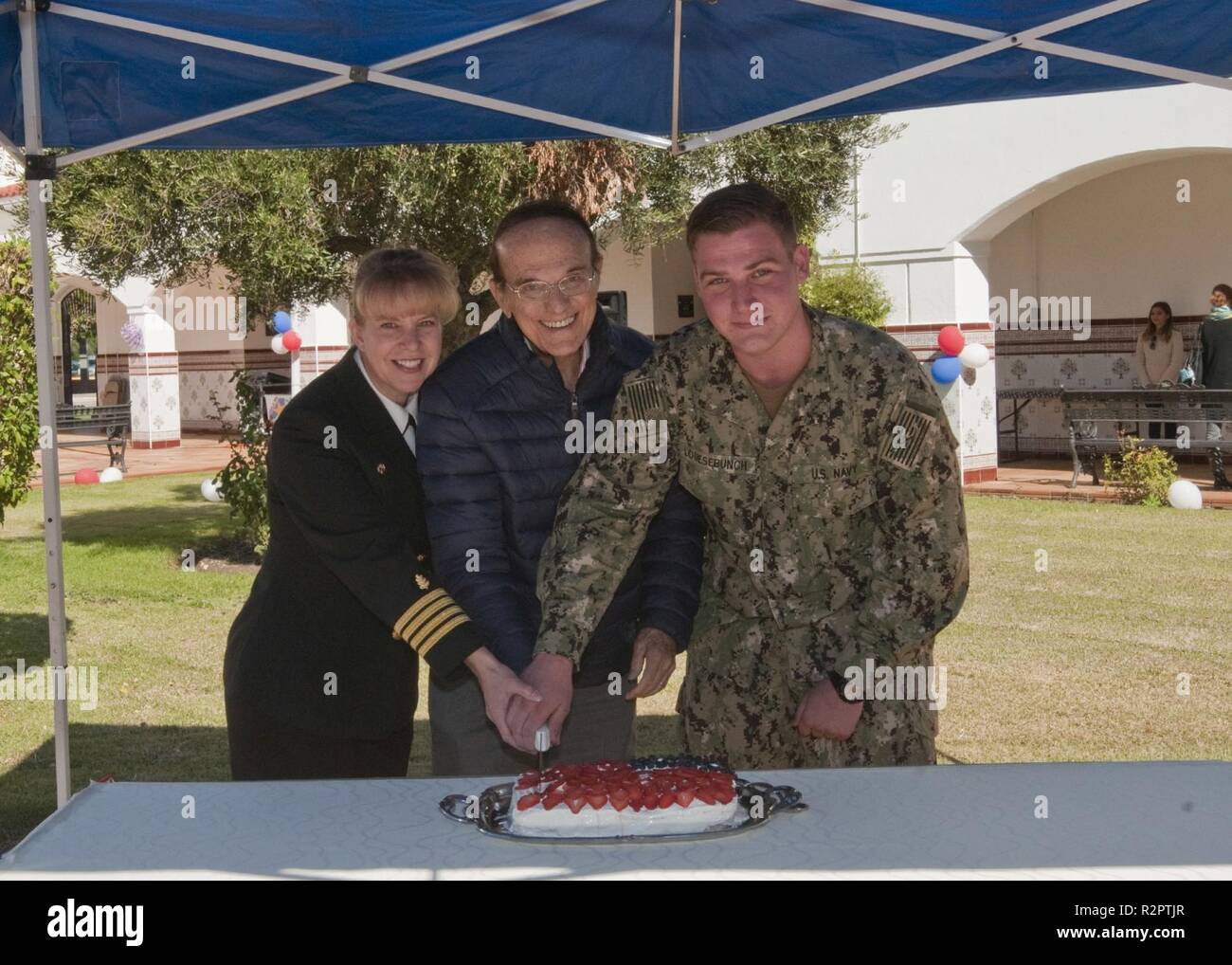 Capt. Cynthia Judy, left, commanding officer of U.S. Naval Hospital ...