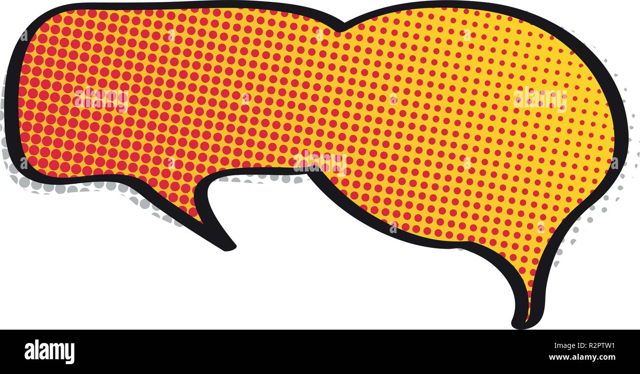 Comic bubble chat with halftone pattern Stock Vector Image & Art - Alamy