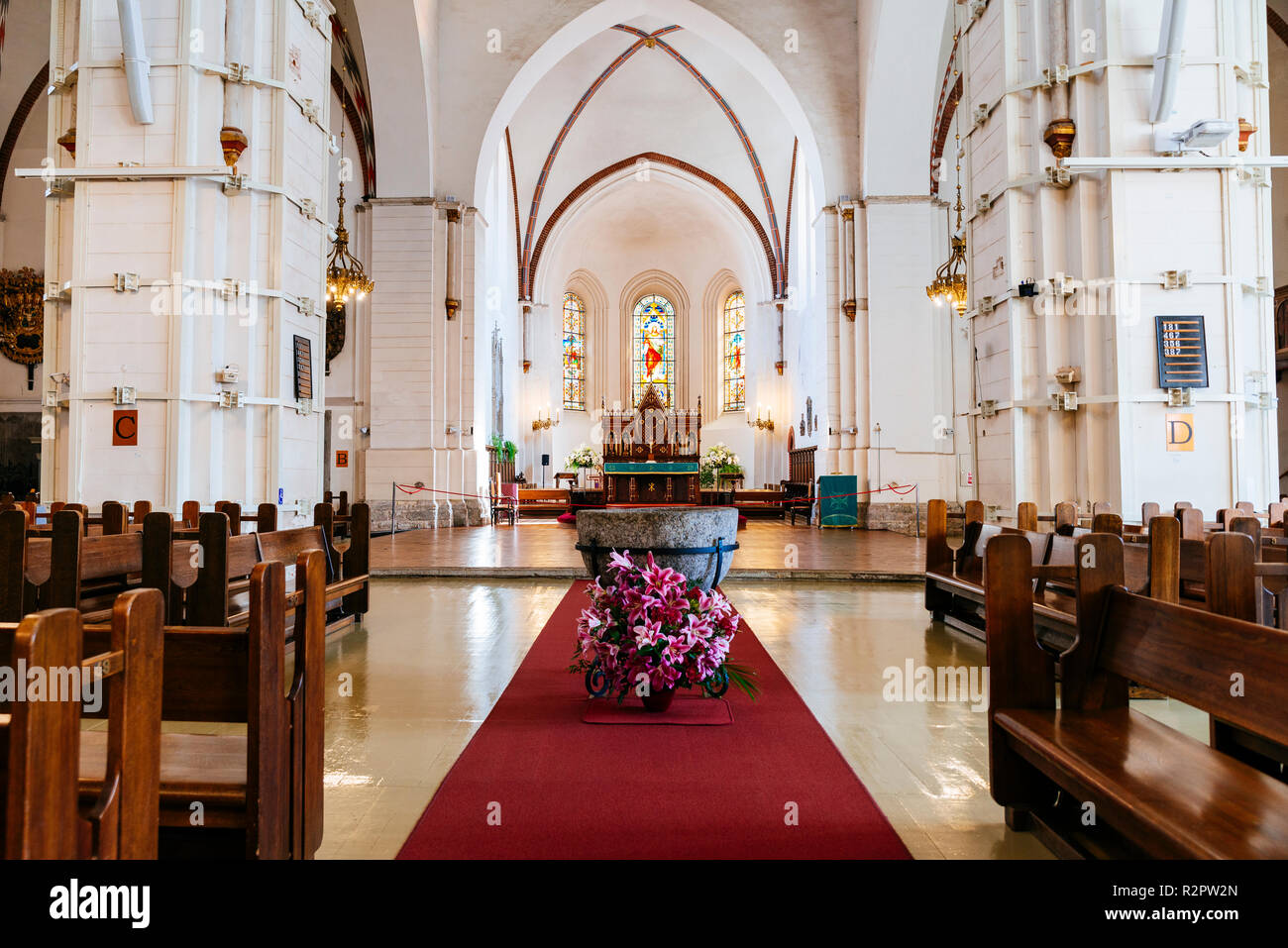 Nave of Riga Cathedral. Riga Cathedral is the Evangelical Lutheran ...