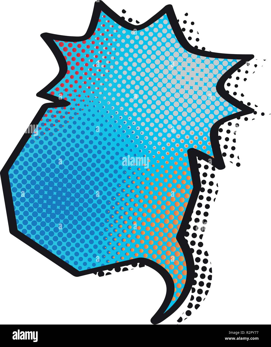 Comic bubble chat with halftone pattern Stock Vector Image & Art - Alamy