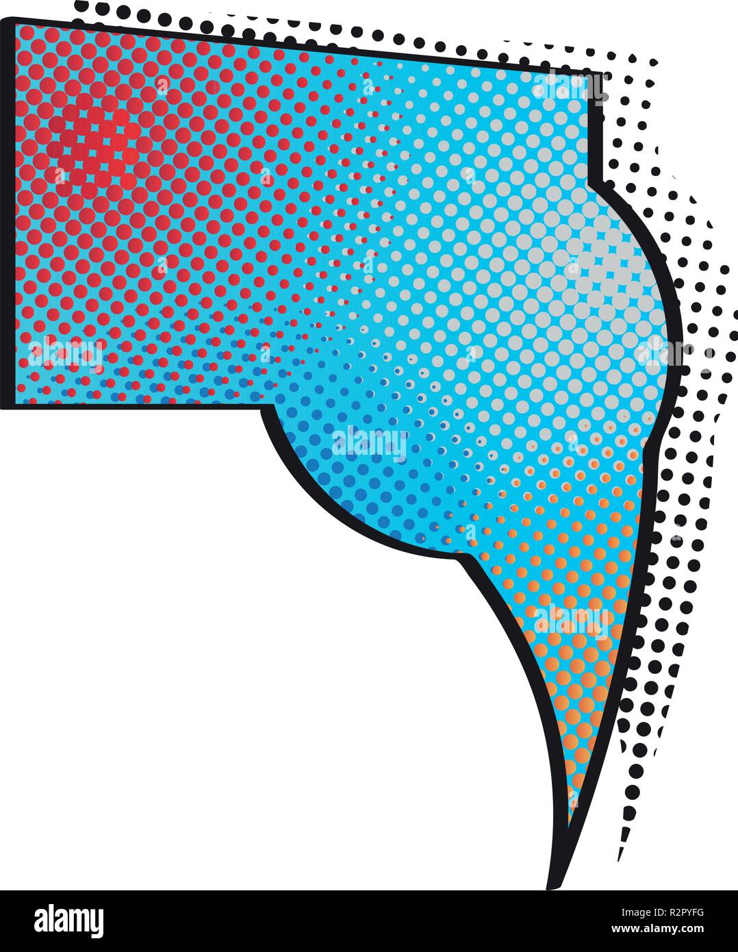 Comic bubble chat with halftone pattern Stock Vector Image & Art - Alamy