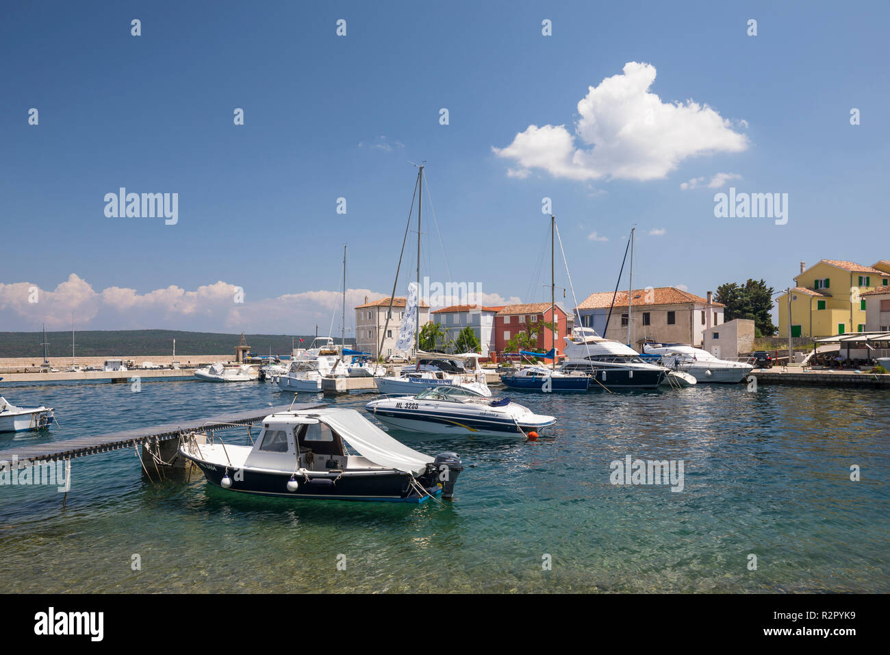 Harbour of Nerezine, Losinj Island, Kvarner Bay, Croatia Stock Photo ...