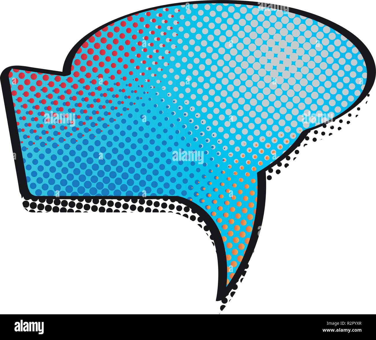 Comic bubble chat with halftone pattern Stock Vector Image & Art - Alamy