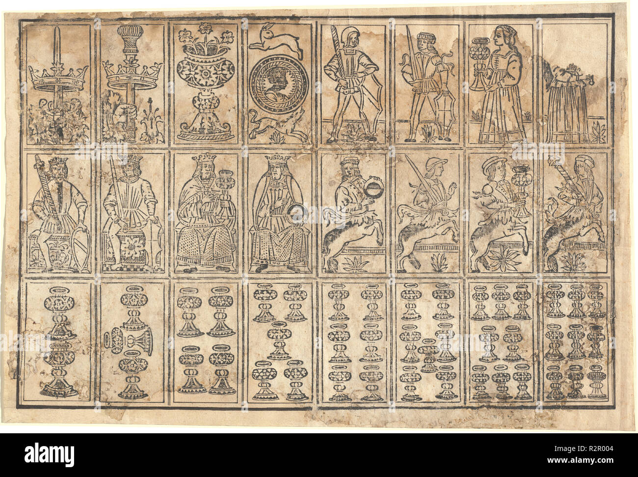 Playing Cards. Dated: 15th century. Dimensions: sheet: 30 × 44.1 cm (11 ...